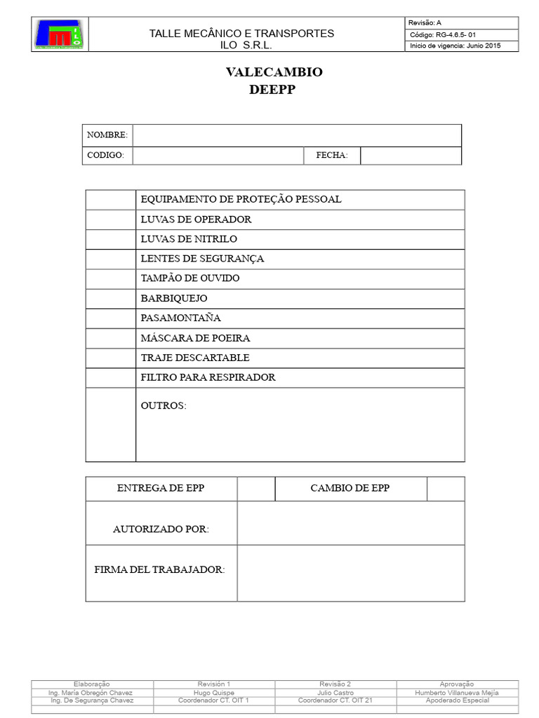 53 - Vale Troca de EPI | PDF