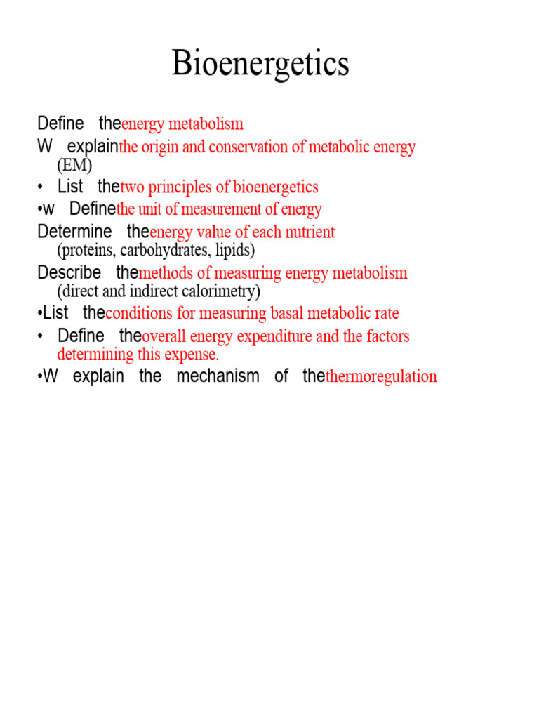 Bioenergetics | PDF | Bioenergetics | Metabolism