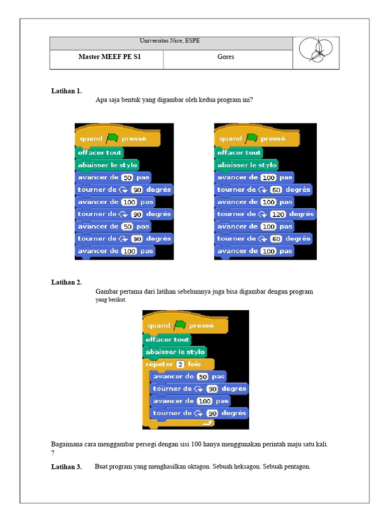 Pilihan Latihan Dengan Scratch | PDF