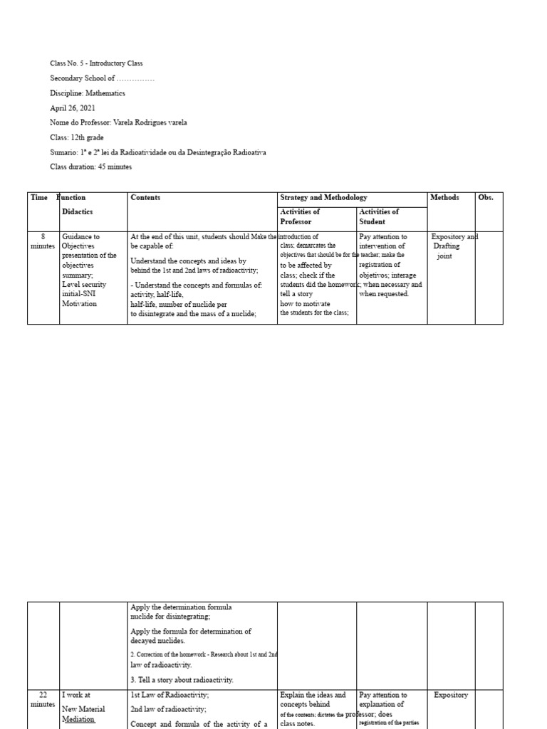Lesson No. 5 Unit 03 12th Grade | PDF | Radioactive Decay | Nuclear Physics