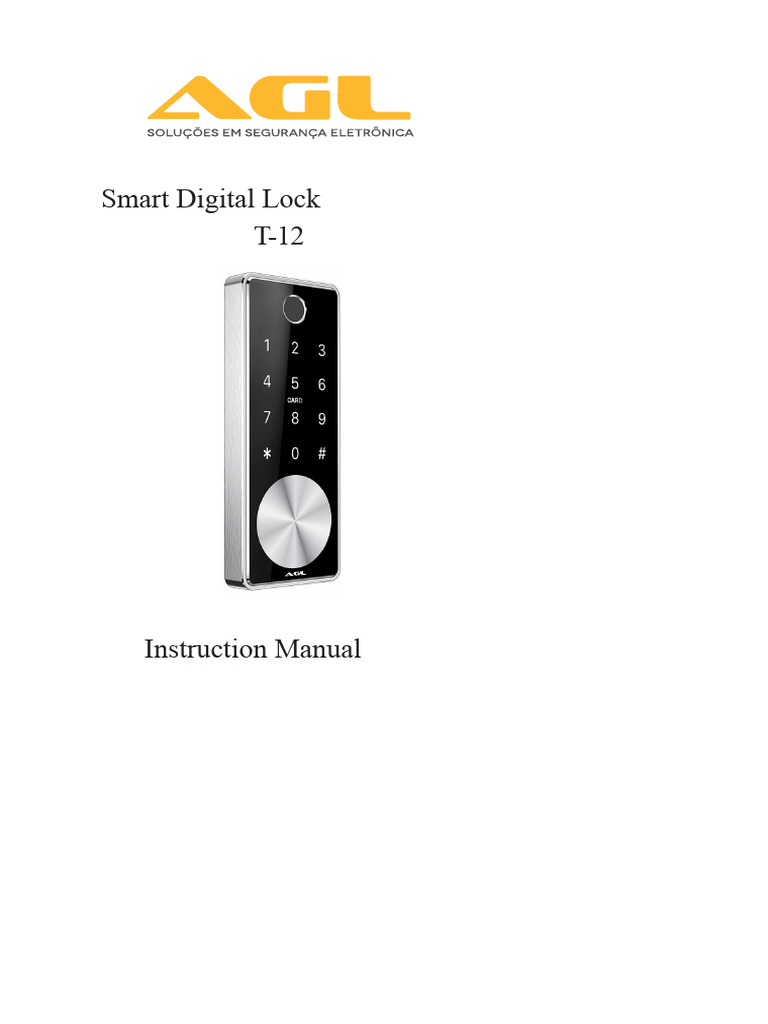 Digital Lock Manual T12 | PDF | Mobile App | Password