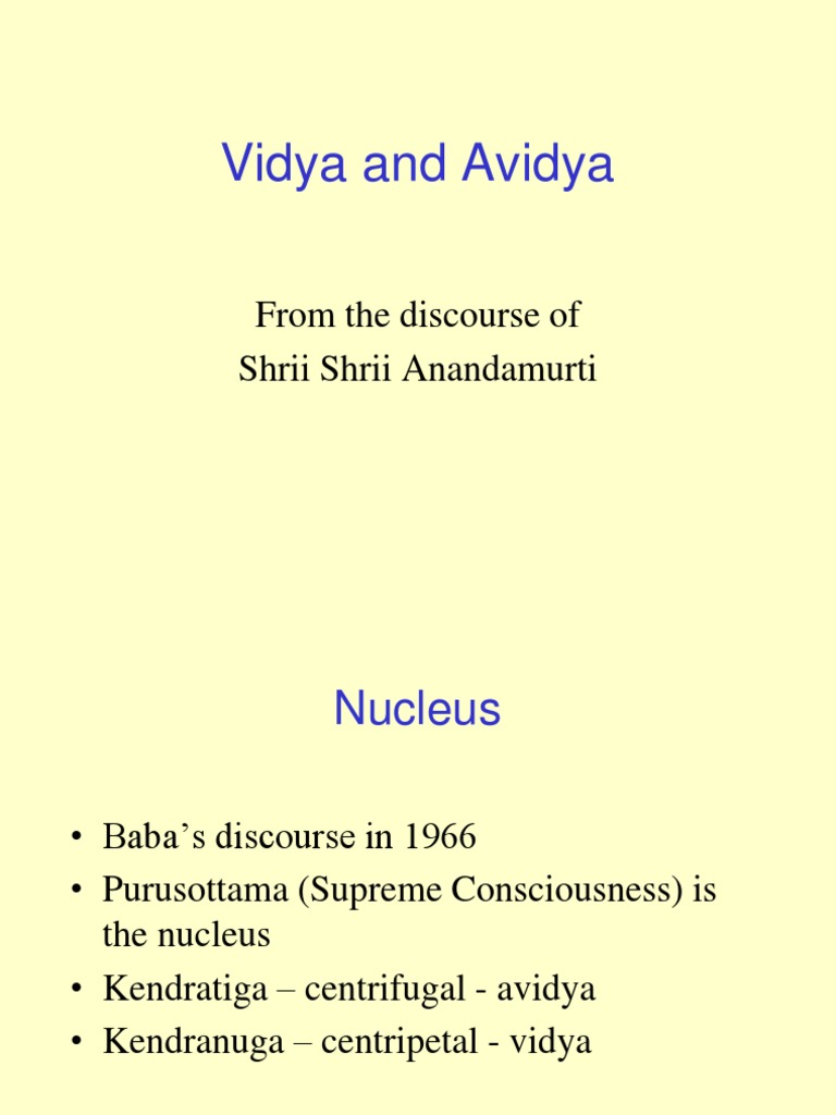 066-Vidya and Avidya | PDF | Advaita | Religious Belief And Doctrine