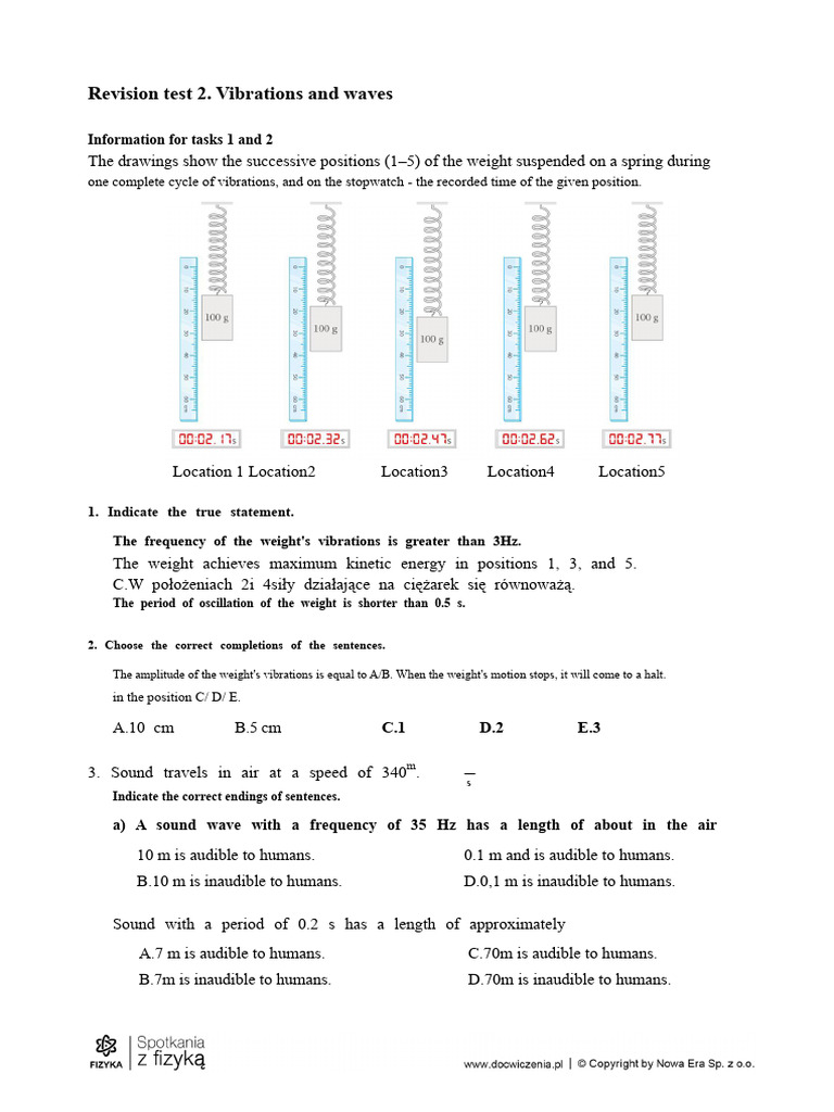 Retest New Vibrations and Waves | PDF | Sound | Electromagnetic Radiation