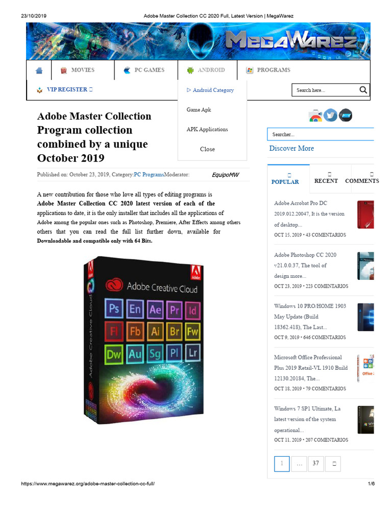 Adobe Master Collection CC 2020 Full, Latest Version - MegaWarez | PDF ...