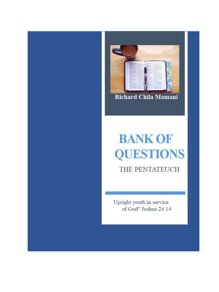 Question Bank, Pentateuch, Genesis, Exodus, Leviticus, Numbers ...
