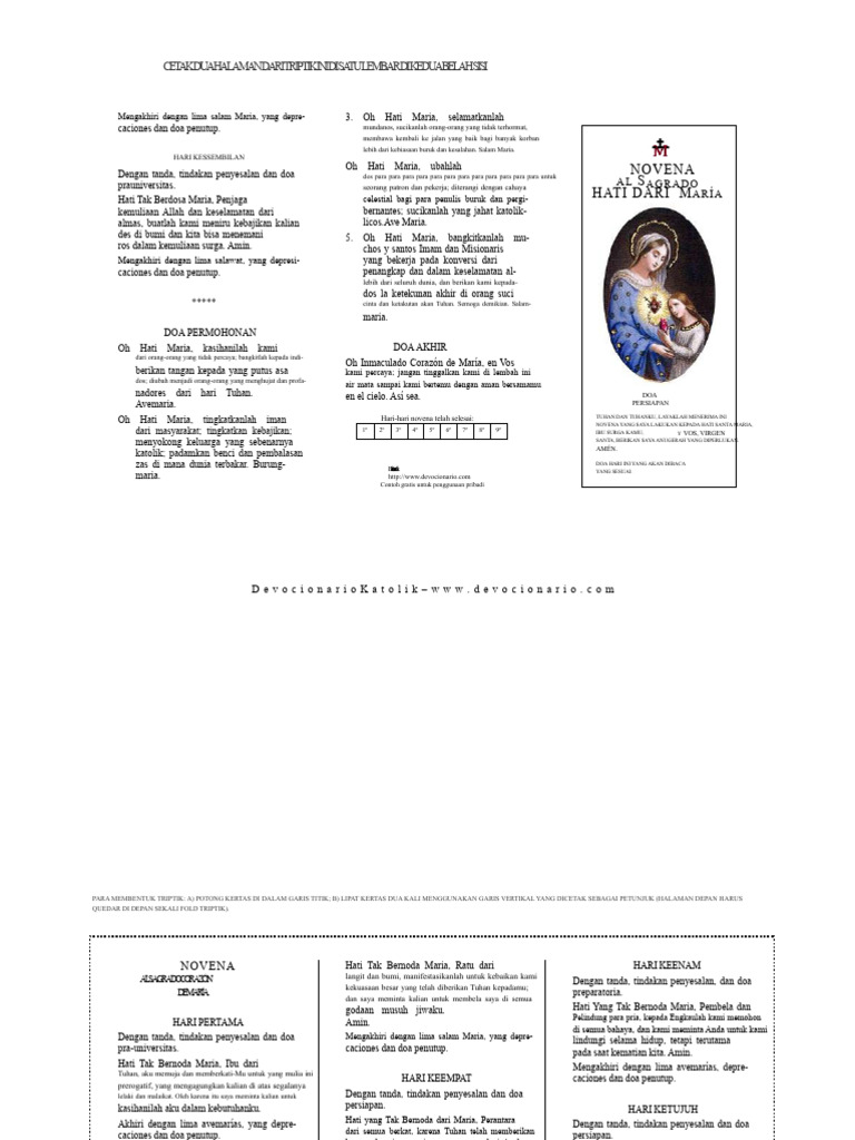 Novena Hati Maria Yang Tak Bernoda | PDF