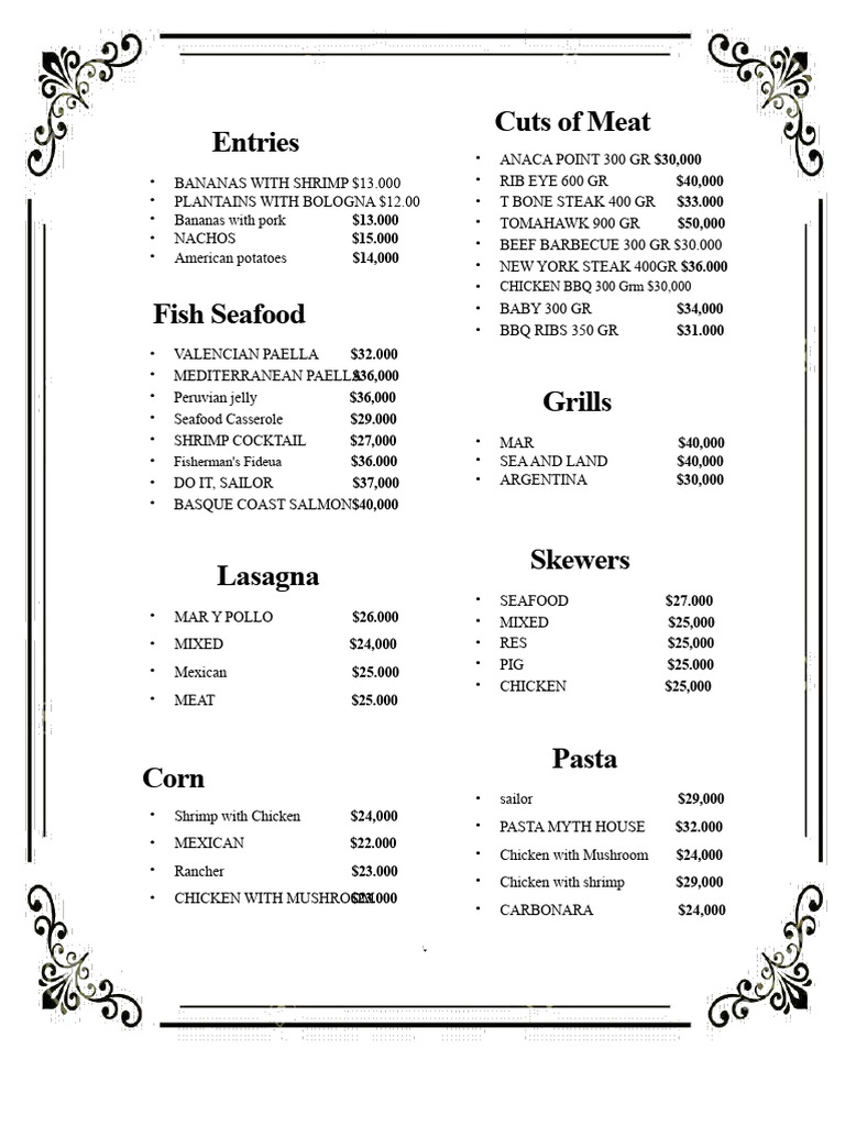 17 PDF Menu of Mito House OCTOBER 17 PDF | PDF | Hamburgers | Bacon