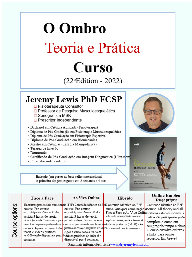 Jeremy Lewis Ombro T e P 22 Ed | PDF | Fisioterapia | Dor