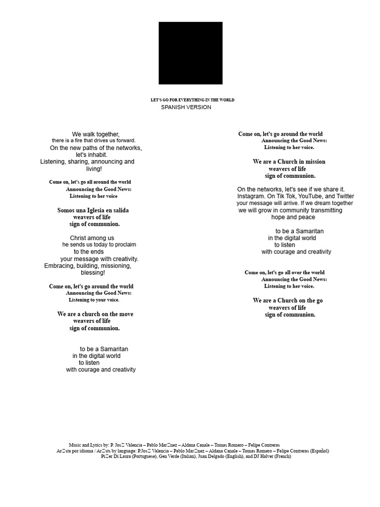 Let's Go All Around The World - Spanish | PDF
