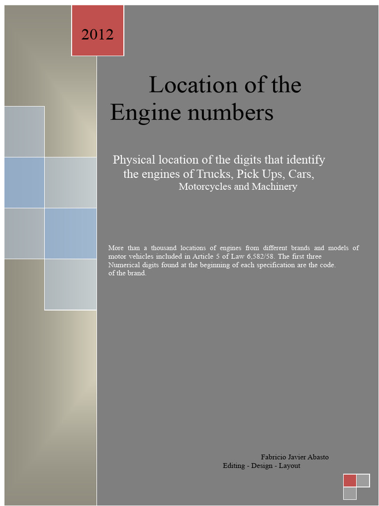 Location Numbers of Engines | PDF | Truck | Engines