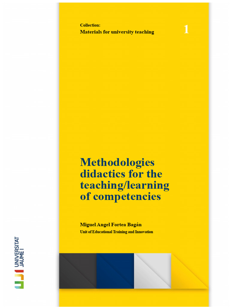 Teaching Methodologies for Competencies | PDF | Methodology | Learning