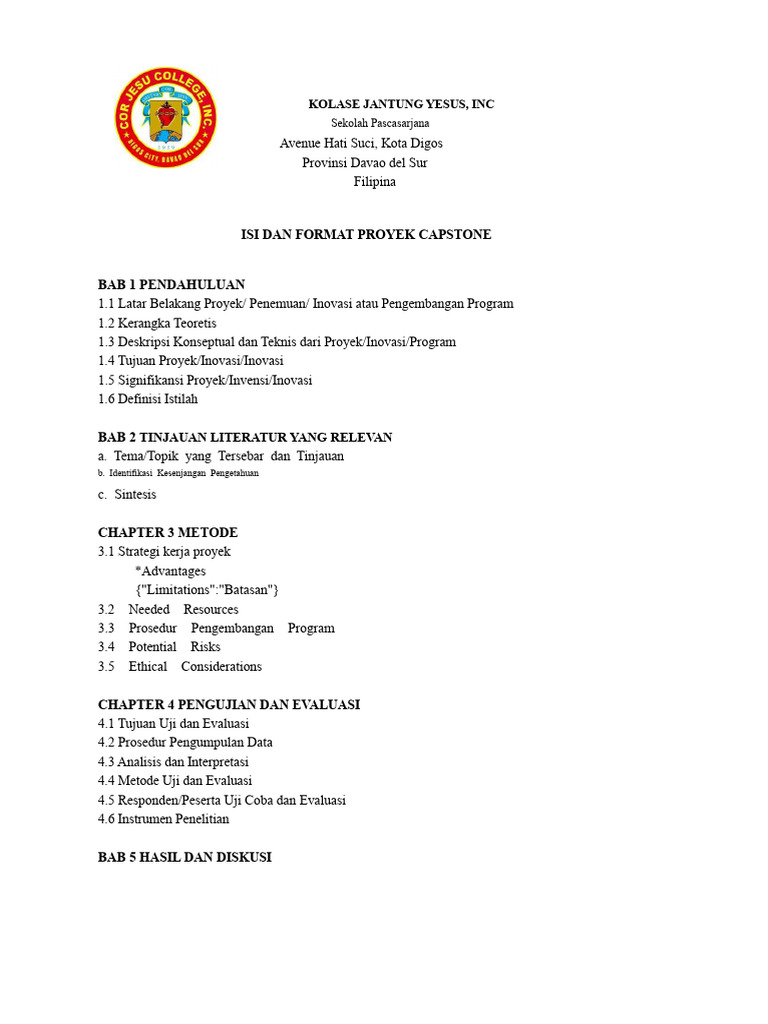 Format Proyek Capstone | PDF