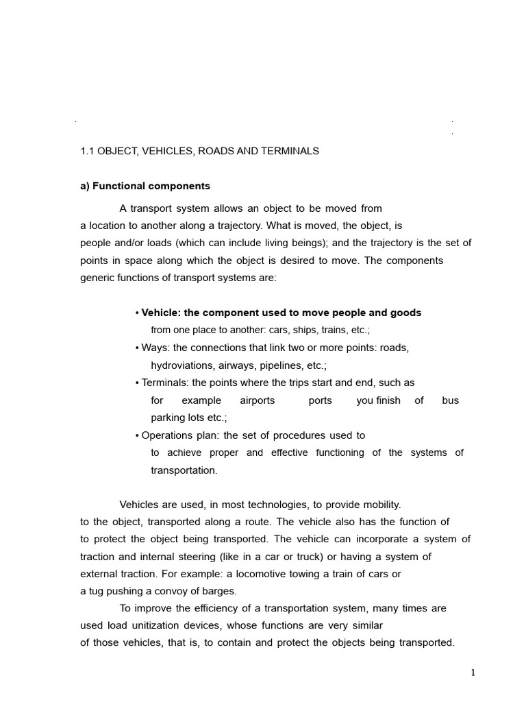Components of Transport Systems Explained | PDF | Transport | Train Station