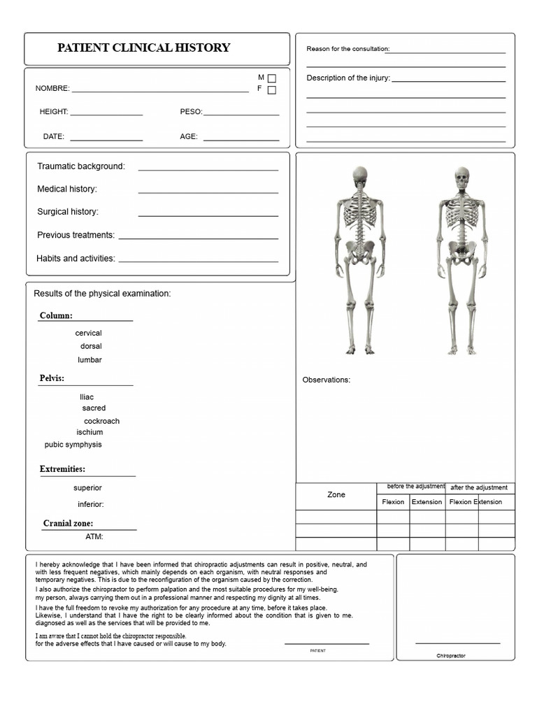 Clinical Sheet 2 | PDF | Chiropractic | Pelvis