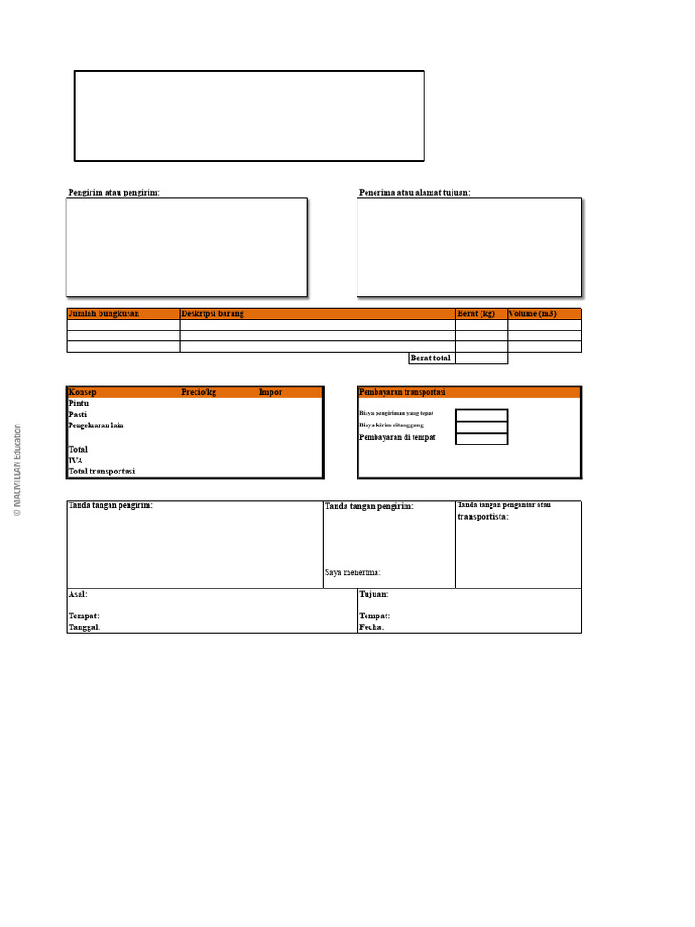 Model Surat Pengangkutan | PDF