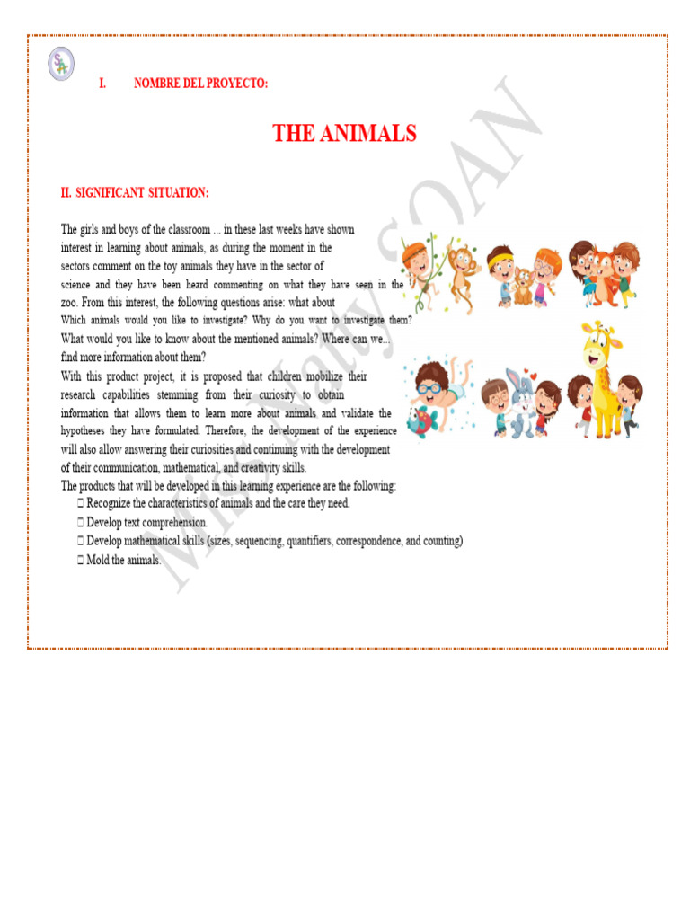 4 Years Project We Research About Animals | PDF | Information | Inquiry