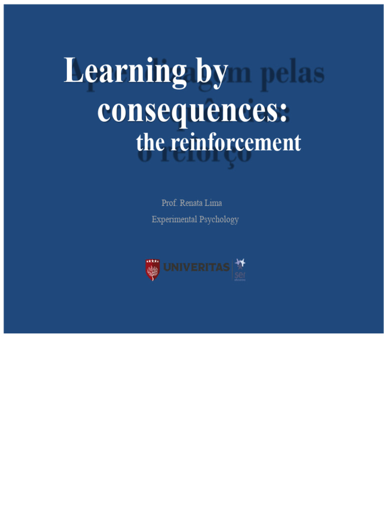 Learning by Consequences - Reinforcement-1 | PDF | Reinforcement ...