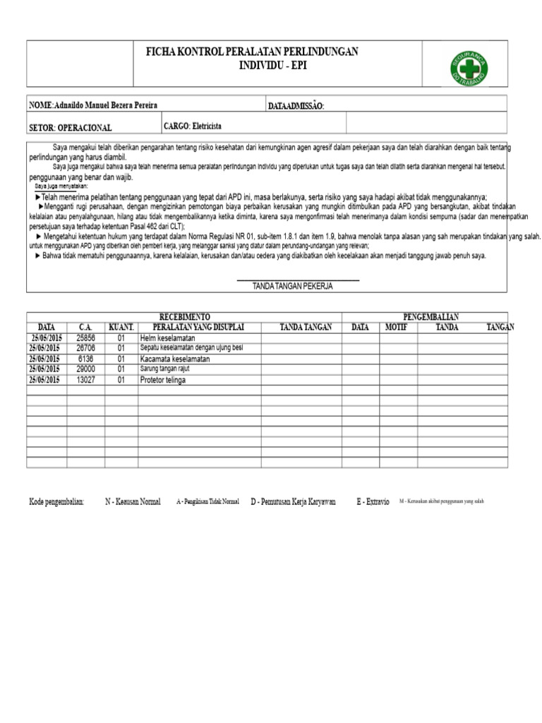 Model Form Pengiriman EPI | PDF