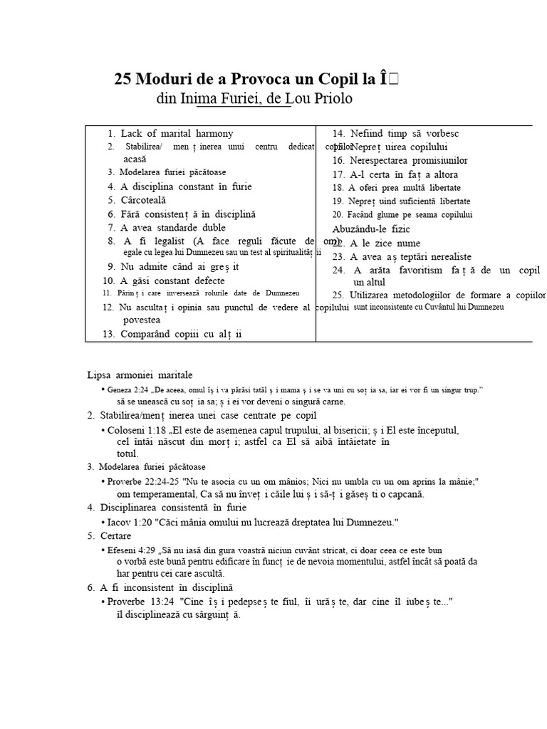 25 Moduri de A Provoca Un Copil La Furie | PDF