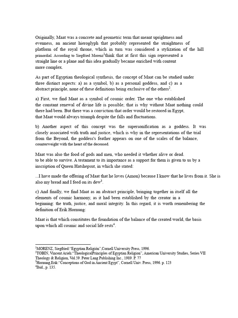 Maat Goddess of Justice | PDF | Spirituality