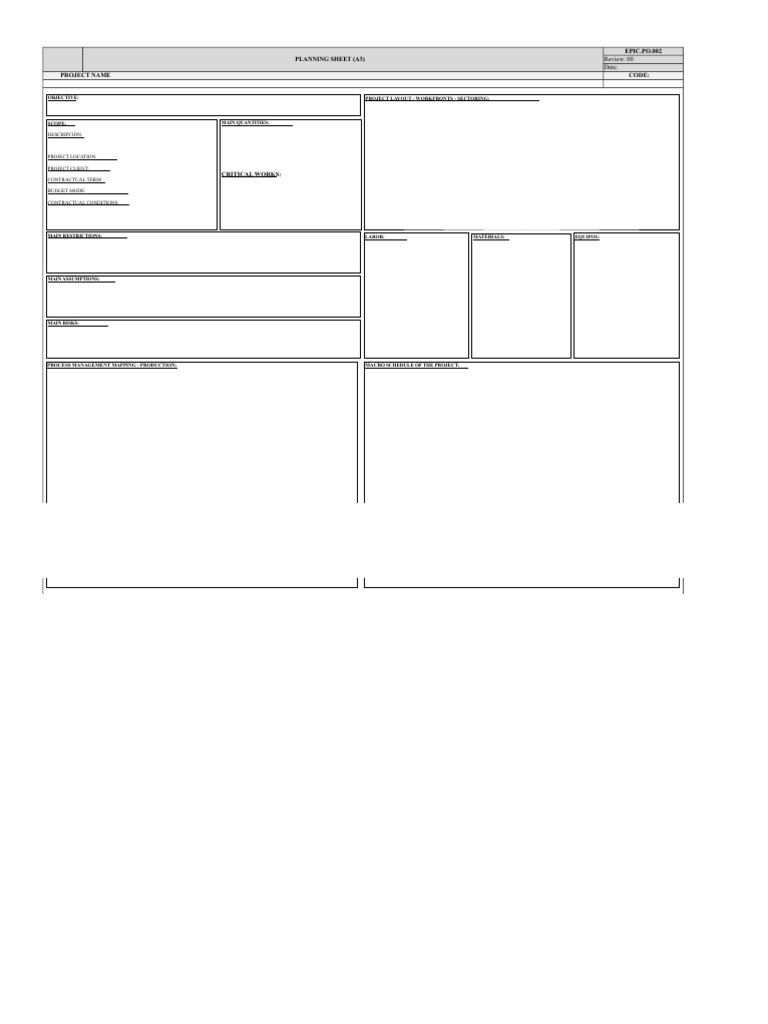 Format A3 PLANNING | PDF