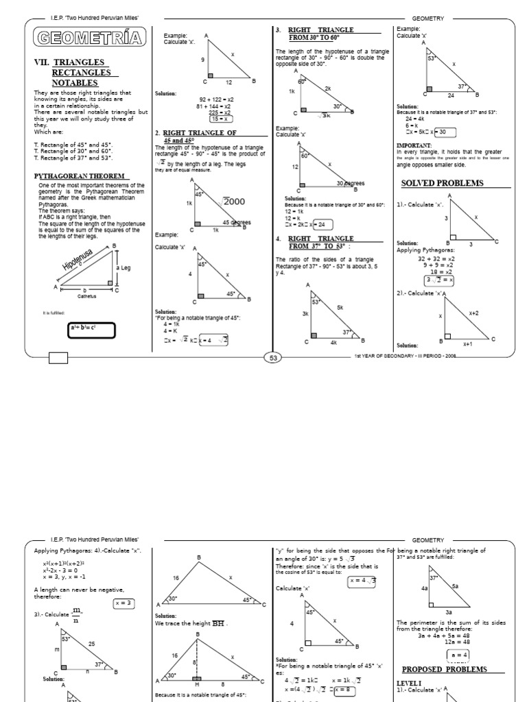 Notable Triangles - Congruence of Triangles - Quadrilaterals | PDF ...