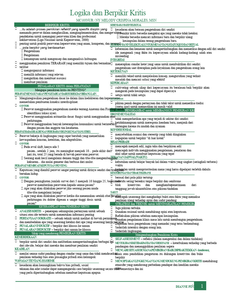 Berpikir Kritis | PDF