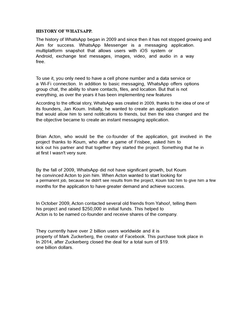 History of Whatsapp | PDF | Mobile Software | Software