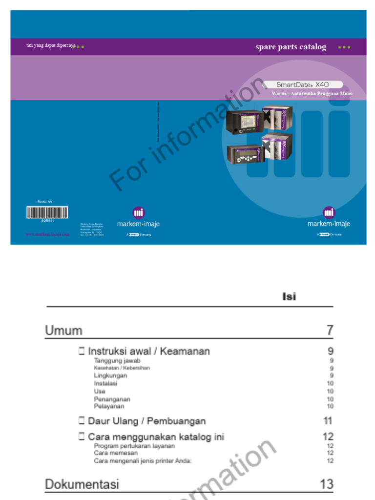 Katalog Suku Cadang SmartDate X40 | PDF