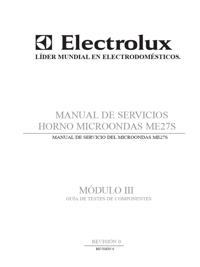 Modulo3_Microondas_ME27S | PDF | Relé | Transformador