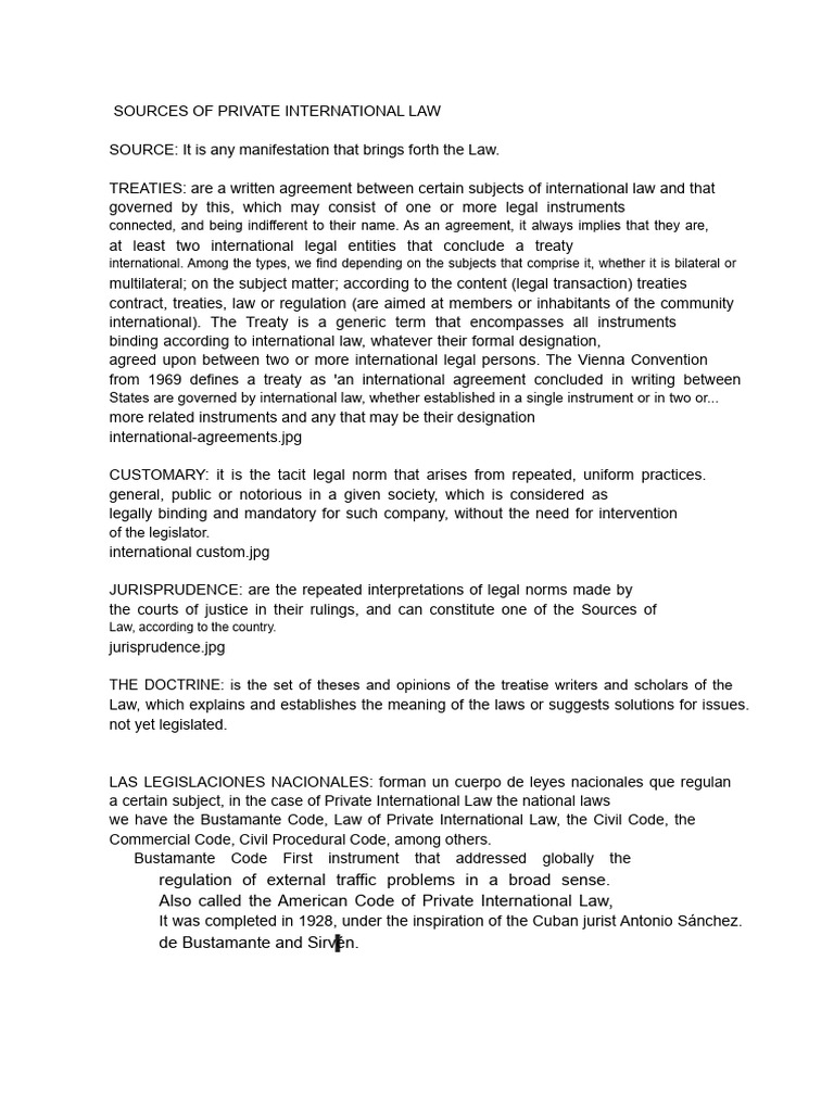 Sources of Private International Law | PDF | International Law | Treaty