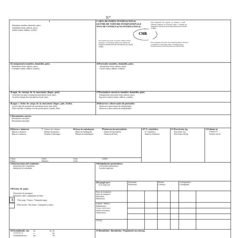 3. Modelo editável de CMR Internacional | PDF | Economias