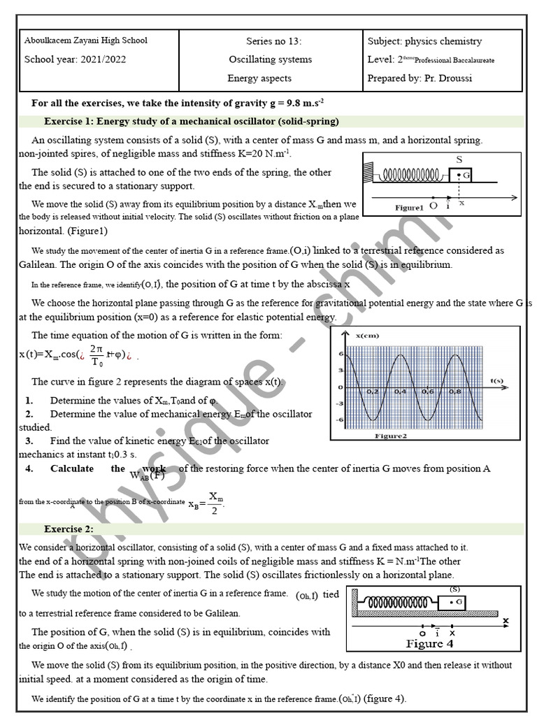 Series 16 Energy Aspects | PDF | Oscillation | Pendulum