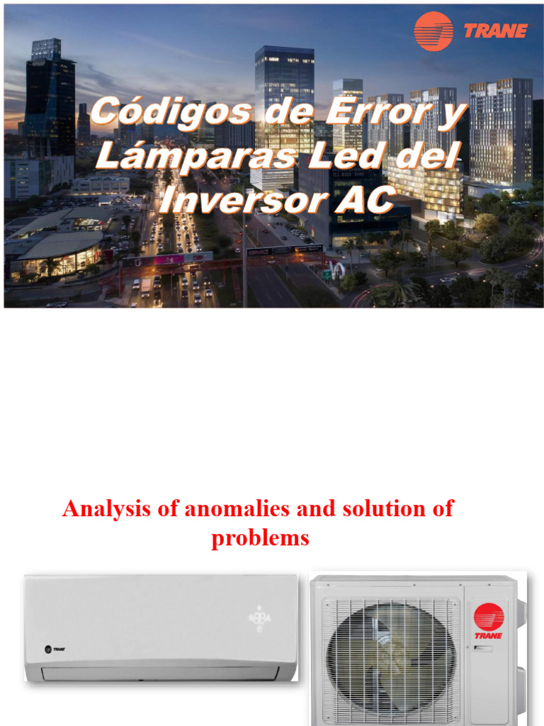 Trane Error Codes | PDF | Power Supply | Power Inverter