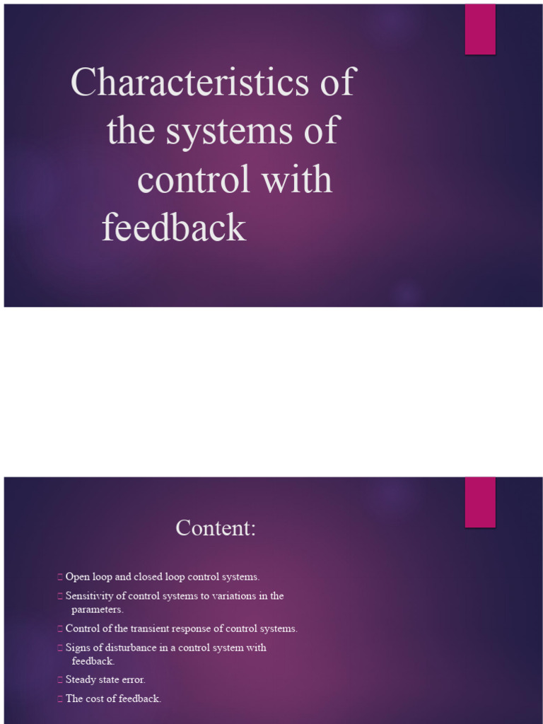 Feedback Control Systems Explained | PDF | Feedback | Electronic ...