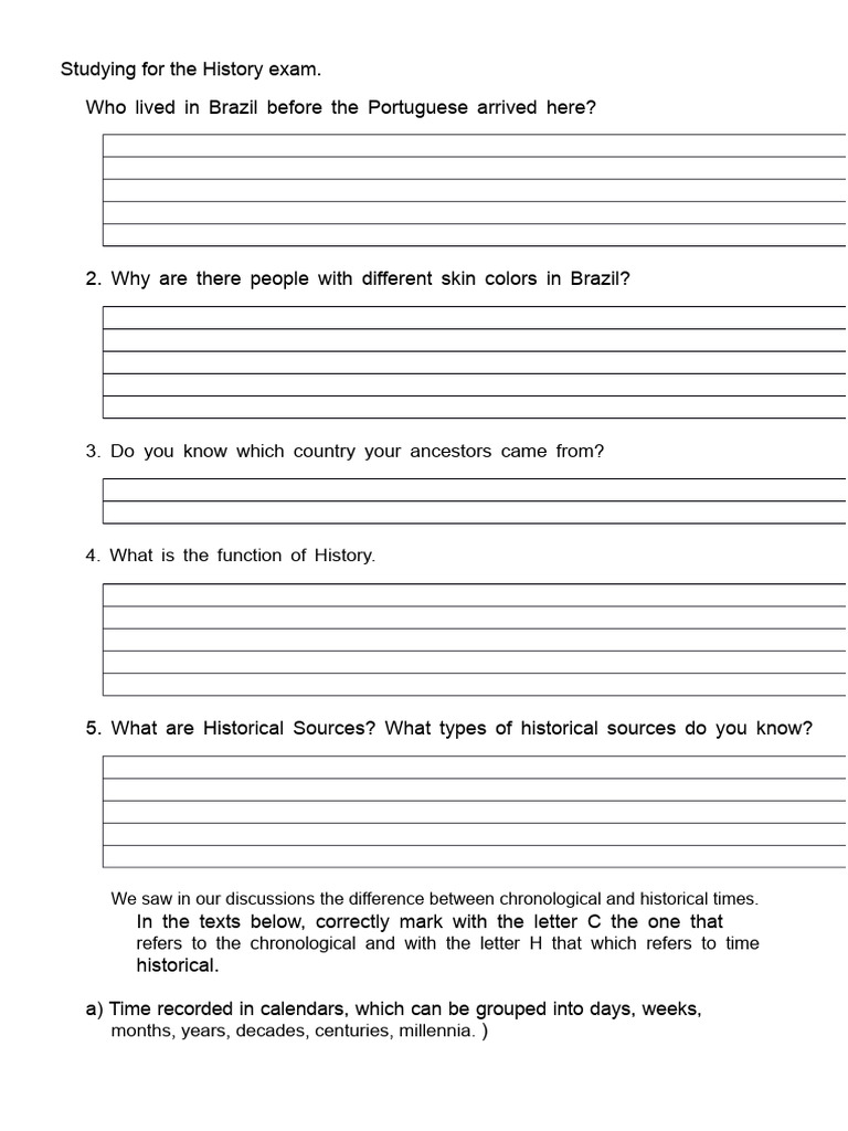 History Exam Review | PDF | Calendar