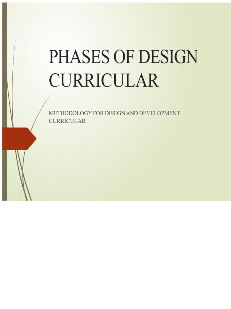 Phases of Curriculum Design | PDF | Curriculum | Knowledge