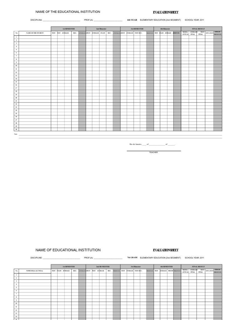 Assessment Sheet For 6th To 9th Grade | PDF | Military Operations