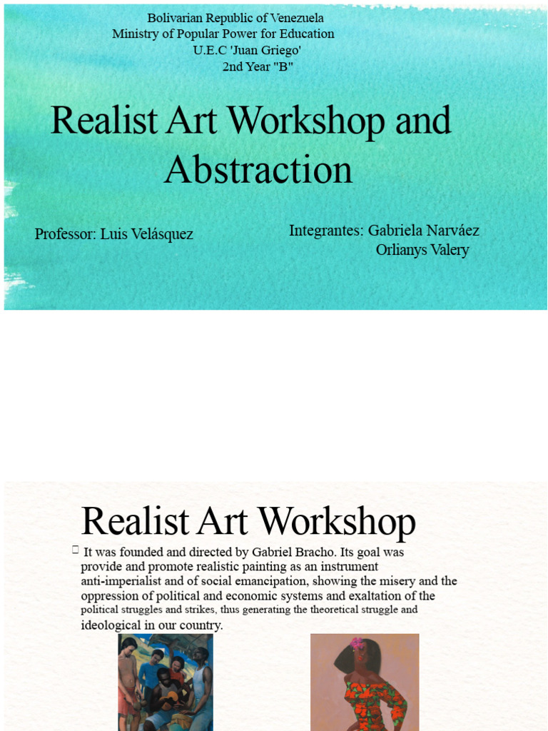 Realistic and Abstract Art Workshop | PDF