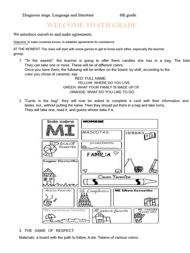 Diagnostic Stage 6th Grade | PDF | Reading Comprehension | Candy