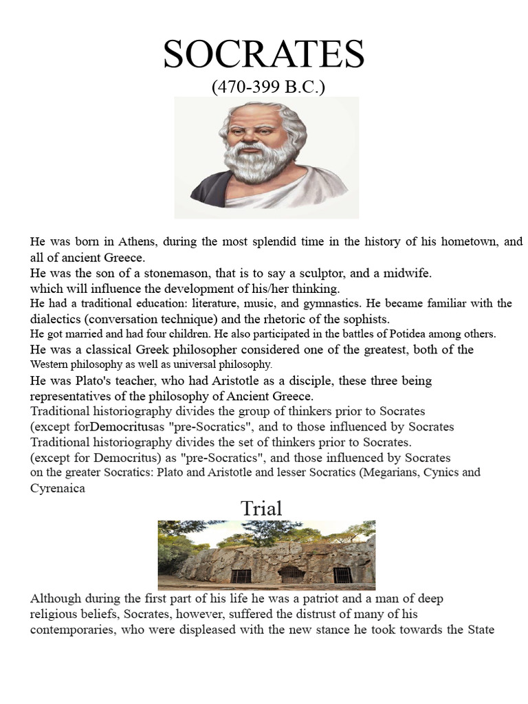 life and work of Socrates | PDF | Socrates | Ancient Greek Philosophy