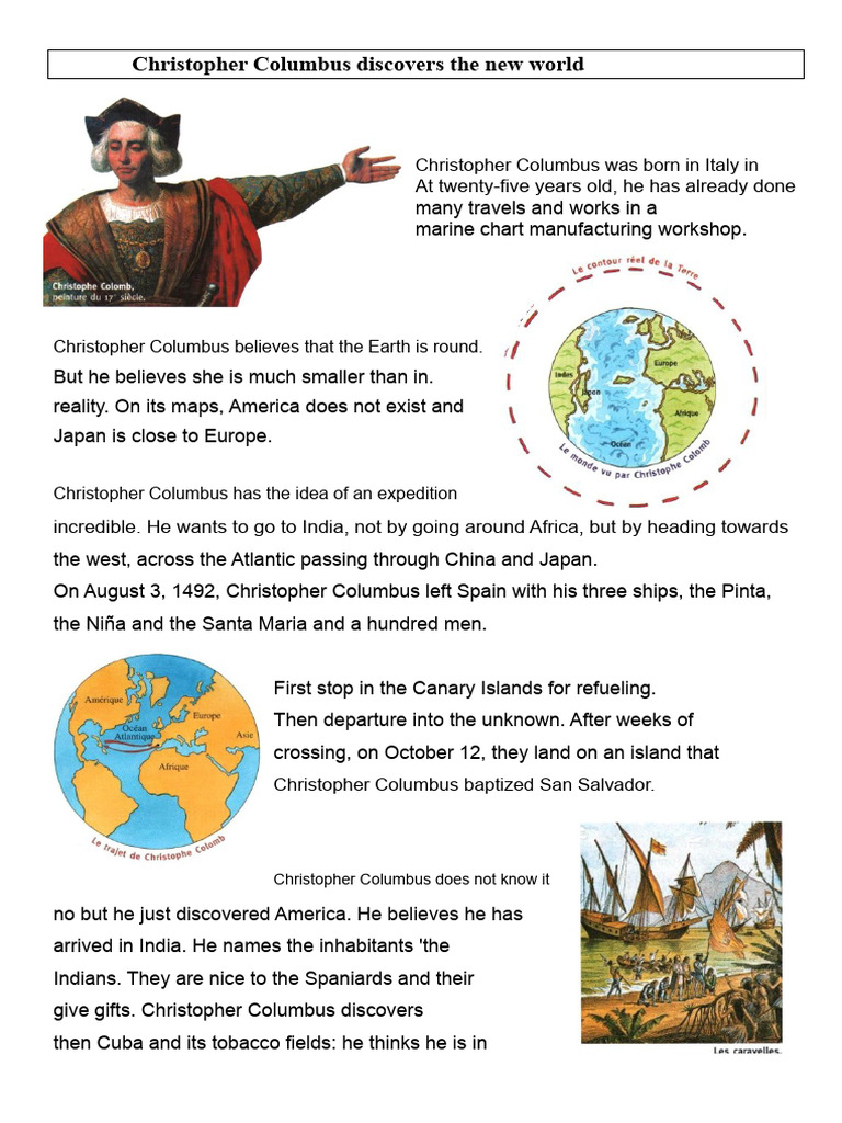 Columbus Discovers America in 1492 | PDF | Christopher Columbus ...