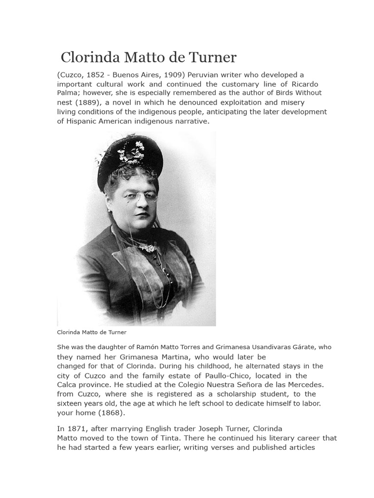 Clorinda Matto de Turner | PDF