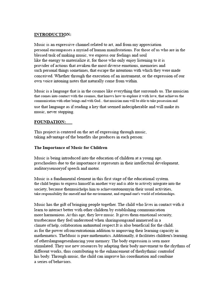 Benefits of Music Education for Children | PDF | Harmony | Choir