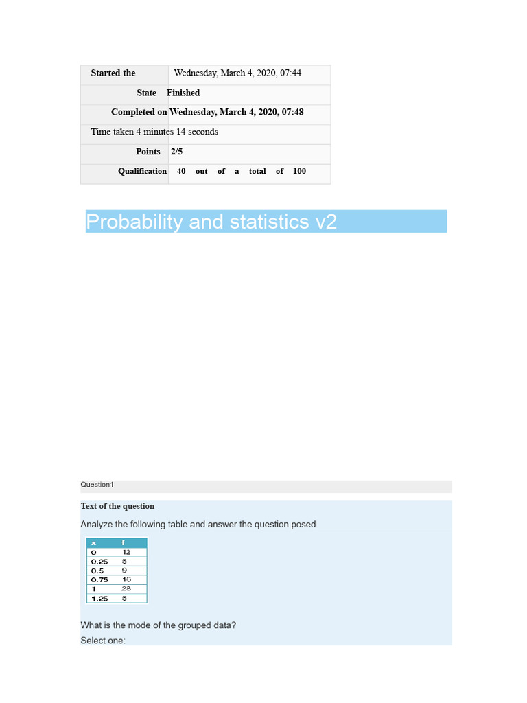 Probability and Statistics v2 - 01 | PDF