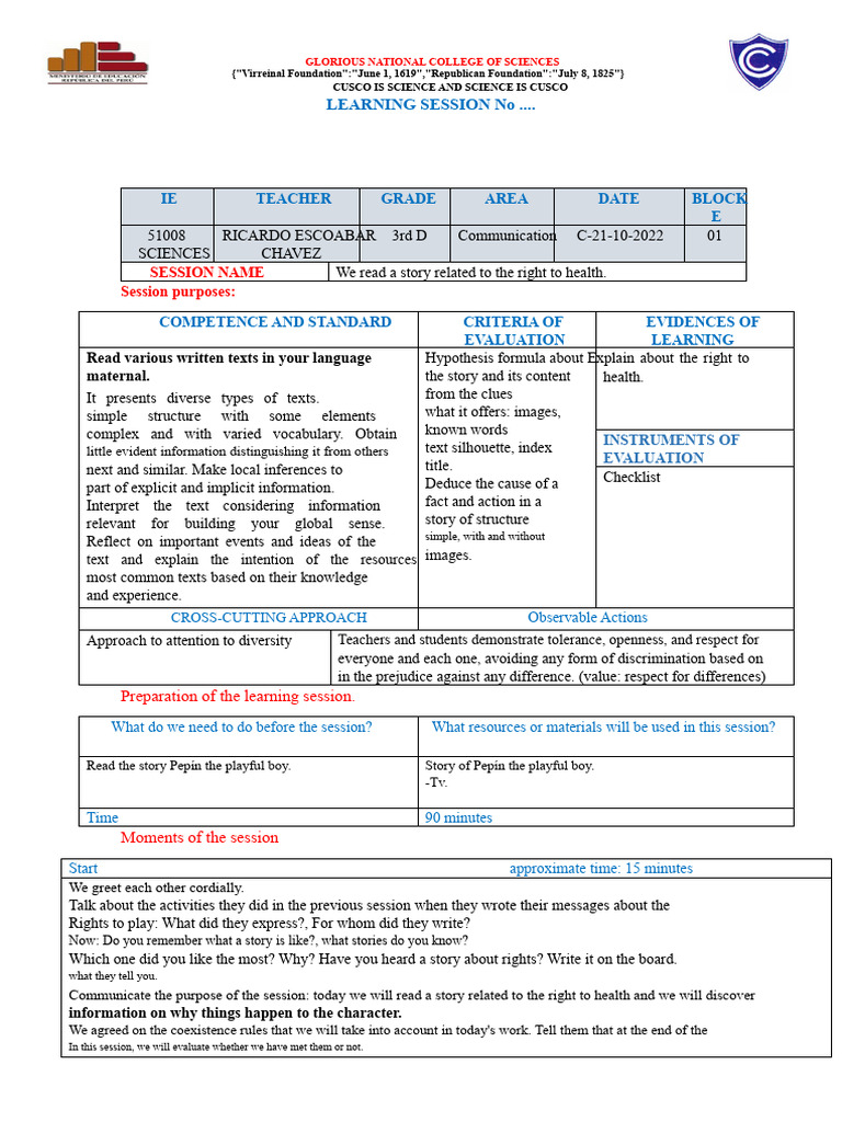 Session 27 - Communication - We Read A Story Related To The Right To ...
