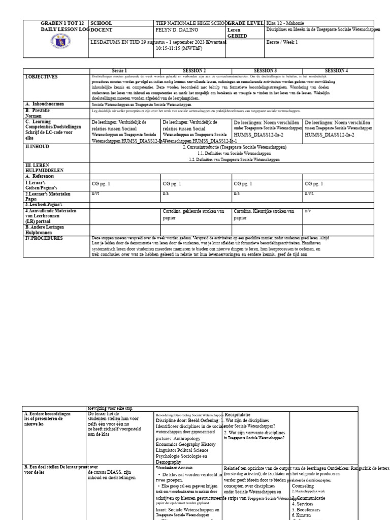 DIASS-DLL-Q1_WEEK1 | PDF