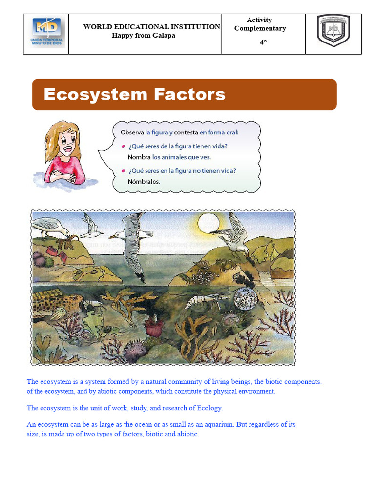 Ecosystem Factors For Fifth Grade | PDF | Ecosystem | Natural Environment