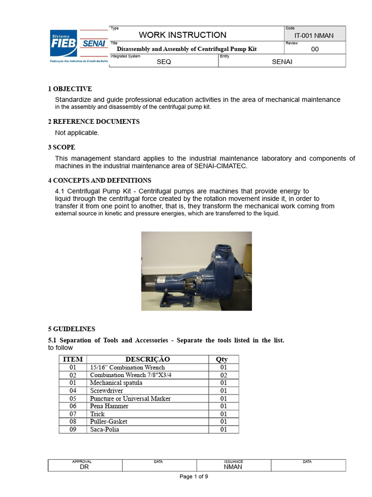 IT-002 NMAN Disassembly and Assembly - Centrifugal Pump | PDF | Pump ...