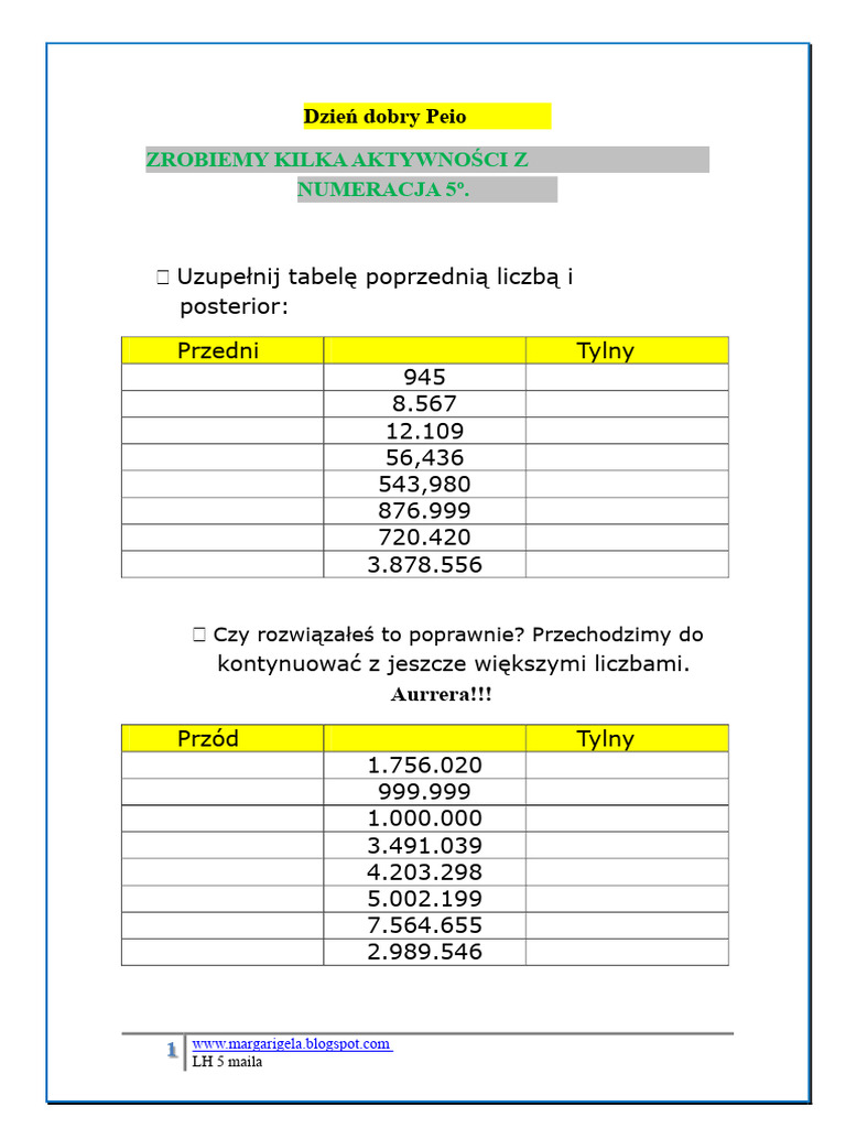 NUMERACJA | PDF